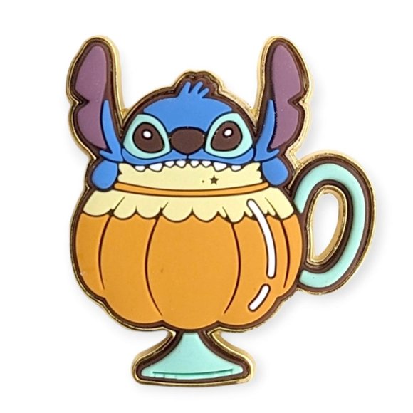 Disney | Jewelry | Lilo And Stitch Disney Pin Stitch Pumpkin Spice ...